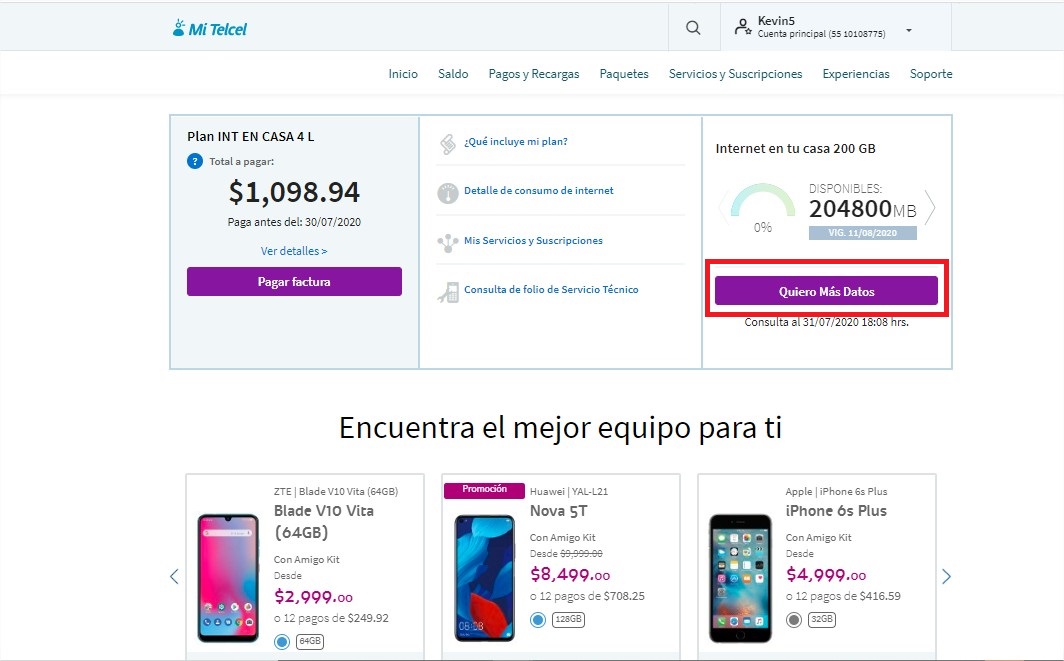 Mi Telcel ¿cómo Contratar Paquetes Adicionales De Internet En Tu Casa