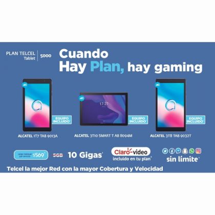 Todo lo que necesitas es una nueva tablet y con Telcel la puedes tener