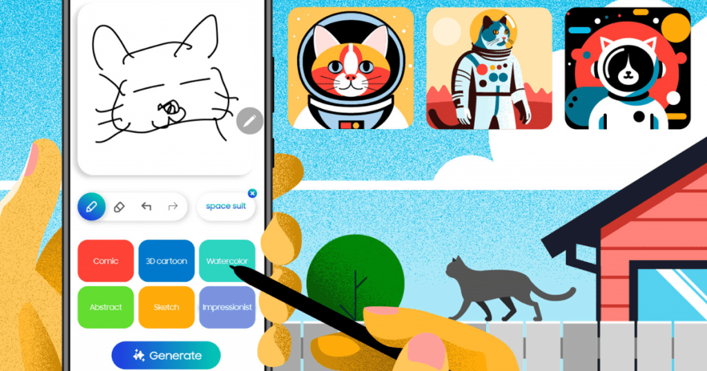 Dibuja, crea y sorpréndete con el Drawing Assist del Galaxy S25